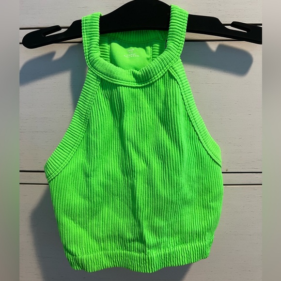 aerie | Tops | Never Before Worn Aerie Lime Green Halter Top | Poshmark